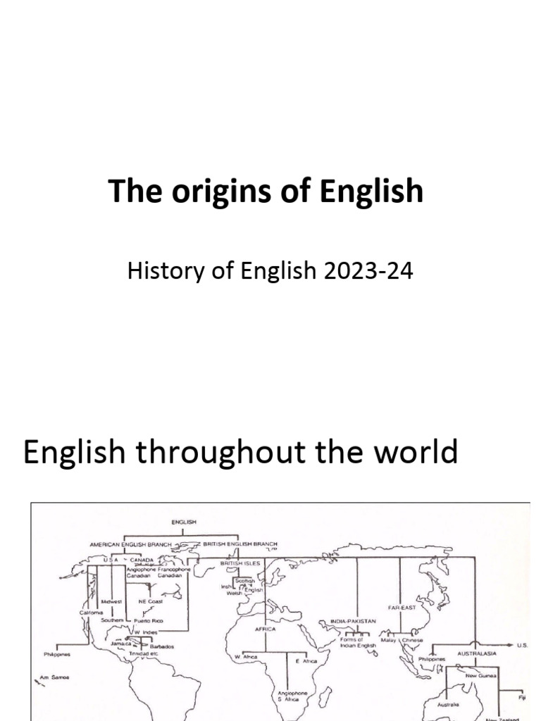 THE ORIGINS OF ENGLISH - PPT 23-24 | PDF