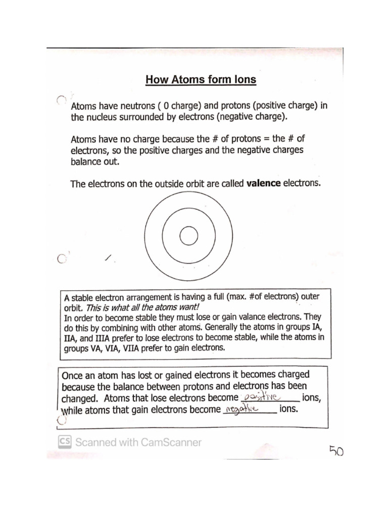 Bohr-Rutherford Ion Diagrams | PDF