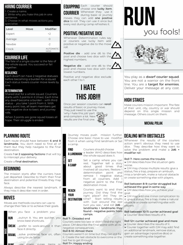 RUN, You Fools! | PDF