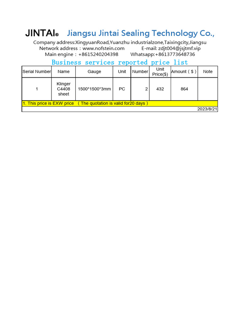 Klinger C4408 Sheet | PDF | Technology & Engineering