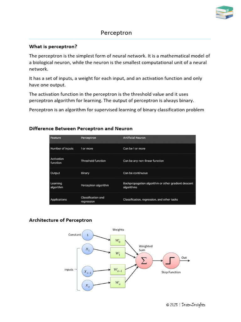 Perceptron | PDF