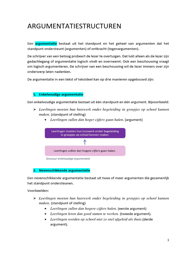 Argumentatiestructuren | PDF