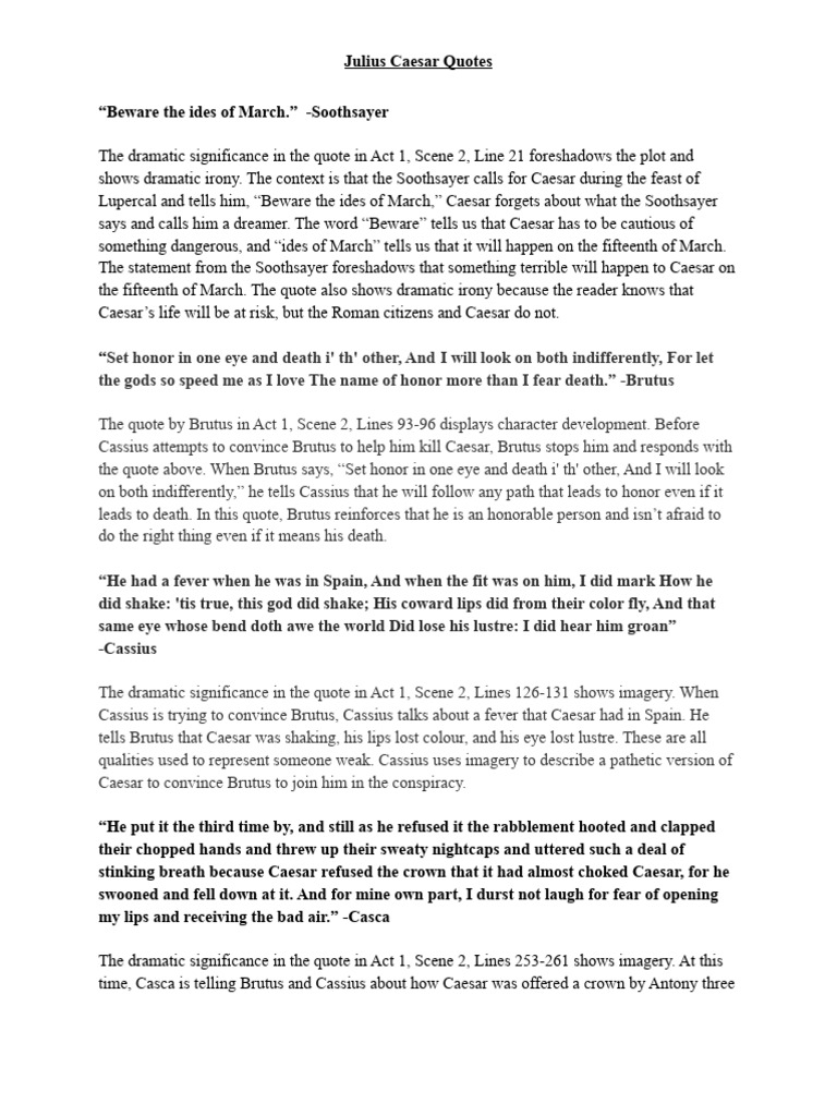 Julius Caesar Act 1 | PDF