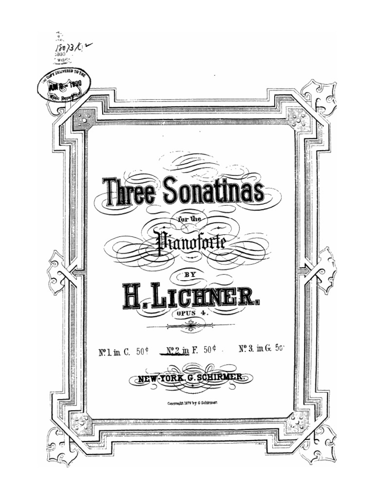 Lichner Sonatina in F Op.4 No.2 Third Movement | PDF Lichner Sonatina in F Op.4 No.2 Third Movement | PDF