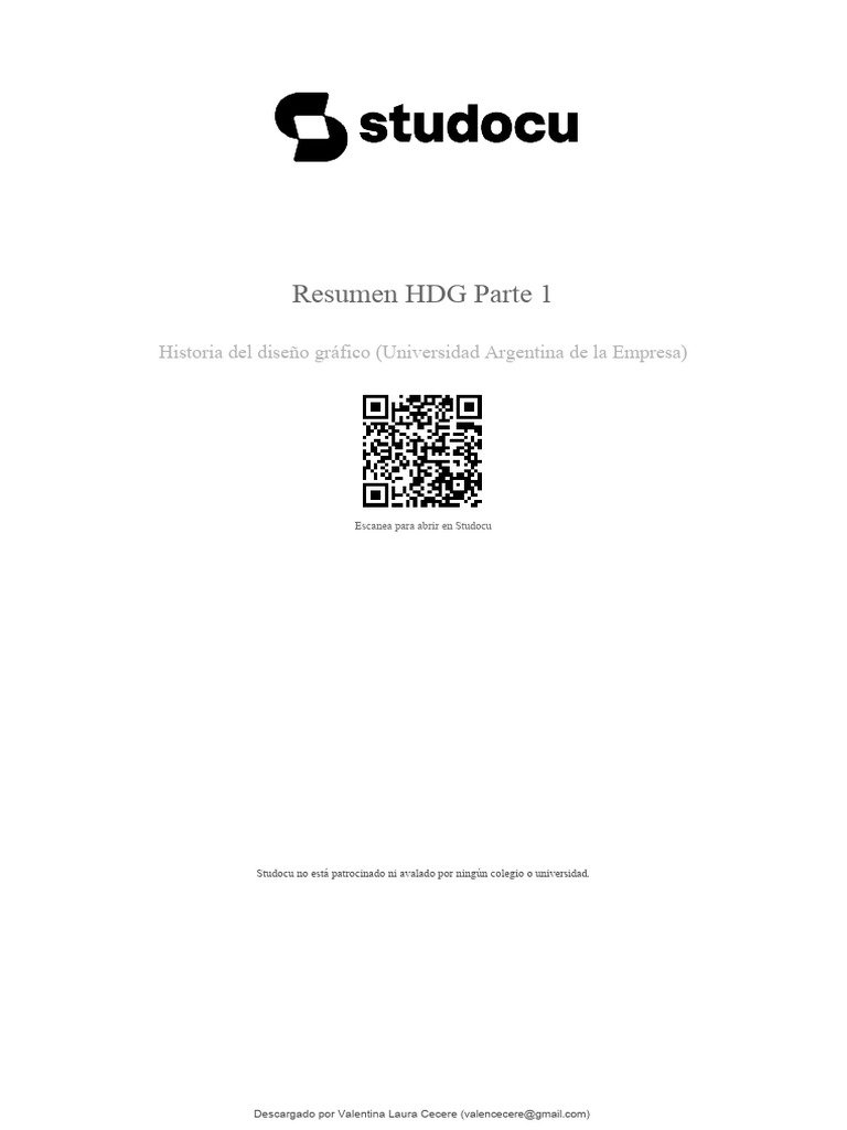 Resumen HDG Parte 1 | PDF