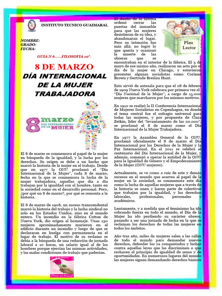 Guia 6 Dia Inter de La Mujer 11 Marzo | PDF | Mujer | Identidad Política