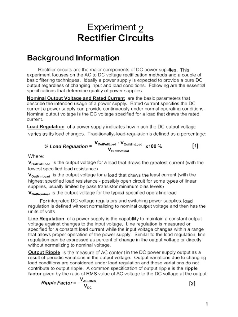 Lab-3 - Rectifier-Circuits | PDF