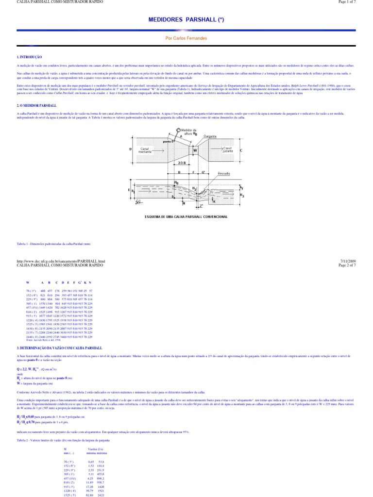 67 Calha Parshall | PDF