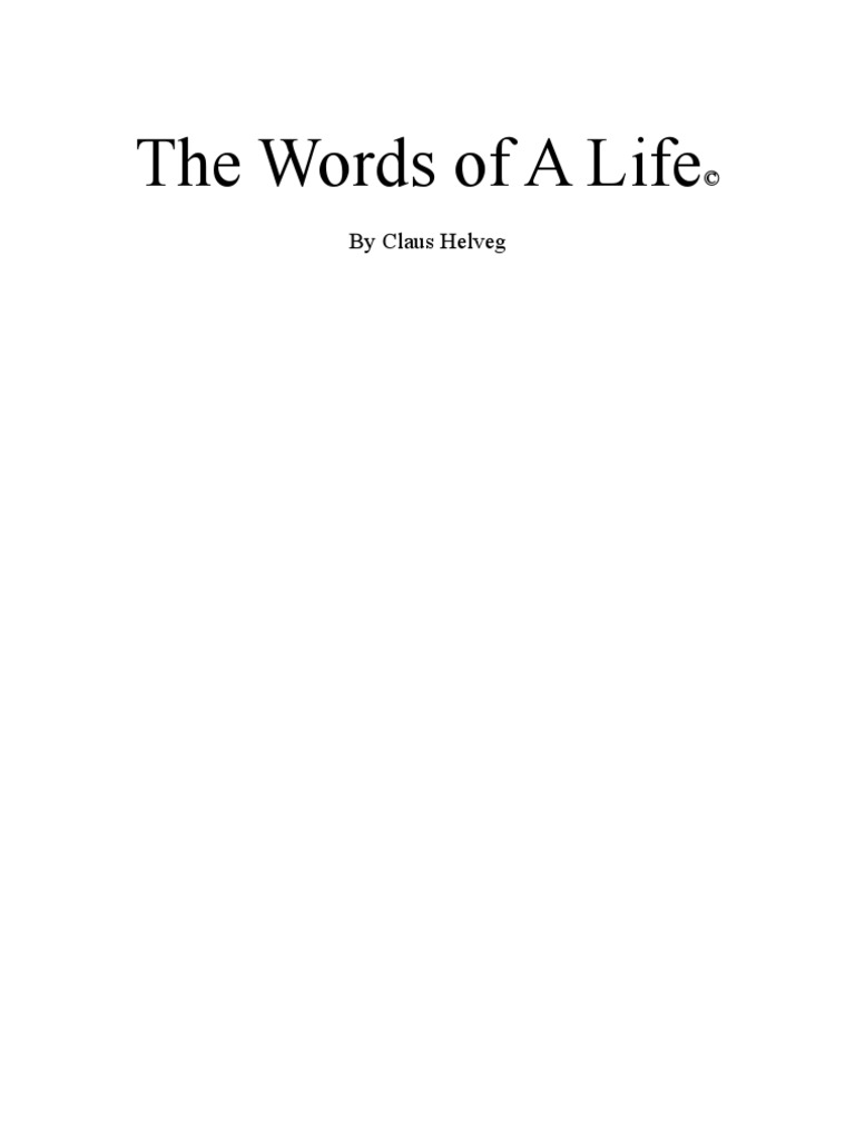 The Words of A Life | PDF | Nature