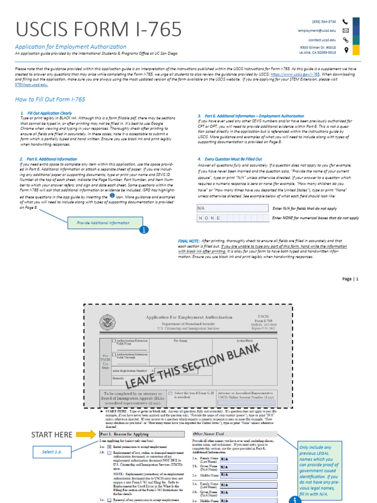 i-765-guide | PDF | Social Security Number