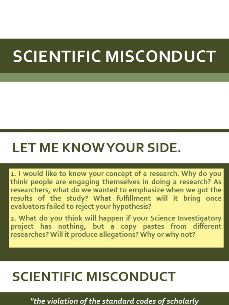 Scientific Misconduct | PDF | Methodology | Science