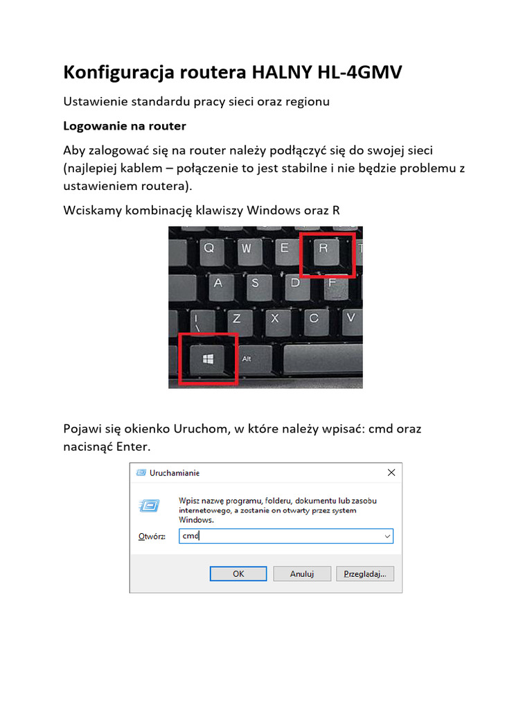 Konfiguracja Routera HALNY HL | PDF