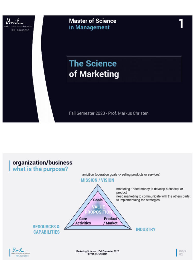 1b. The Science of Marketing (Class Slides) | PDF | Statistics | Marketing