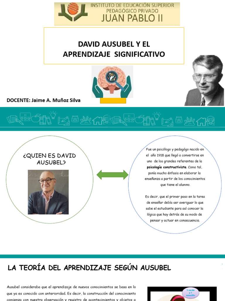 II. - 4. - David Ausubel y El Aprendizaje Significativo | PDF