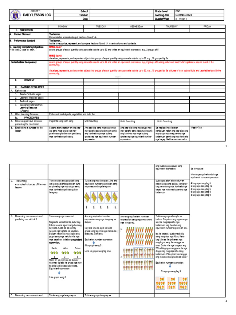 Math1 Q3 w1 Melcs | PDF