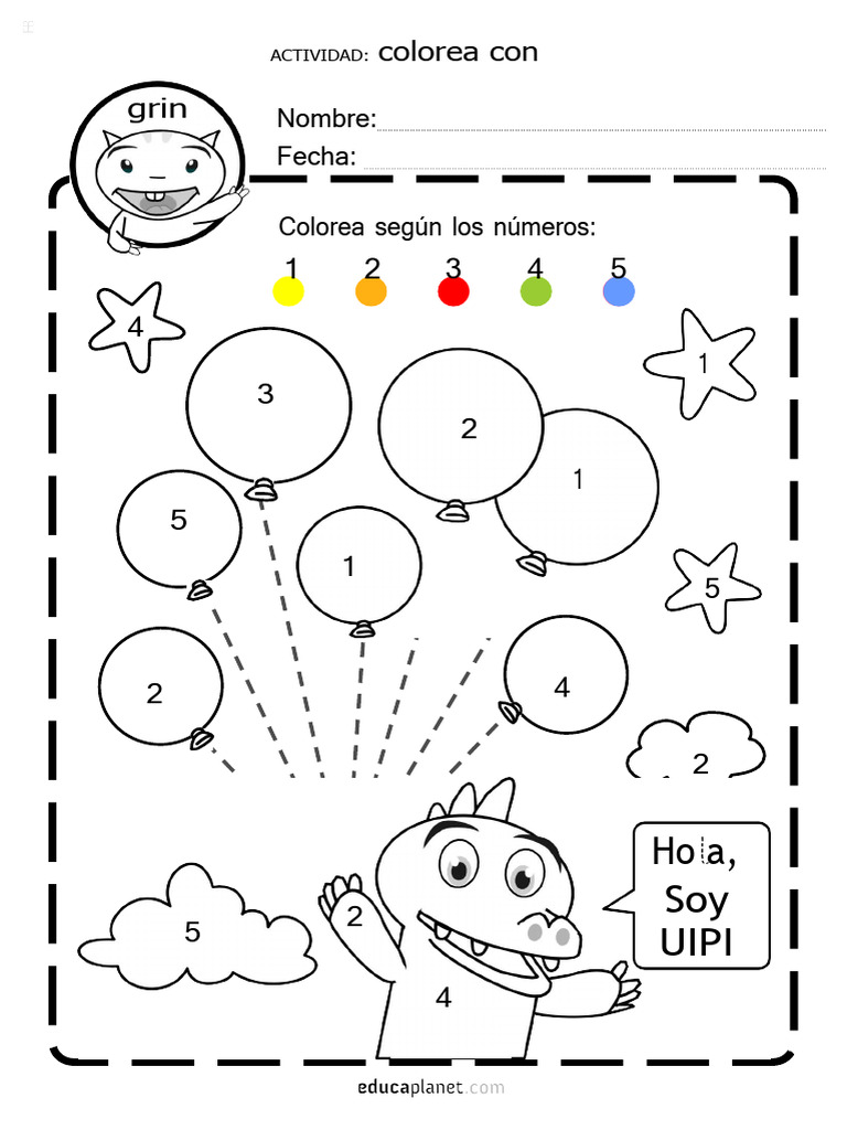 colorea-globos-vocales-numeros-educaplanet (1) (1) | PDF