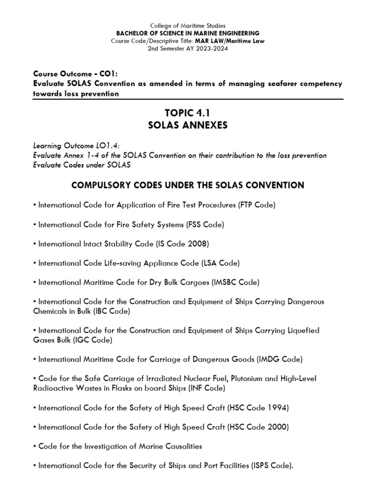 Marlaw-Topic4 1 | PDF | Dangerous Goods | Ships