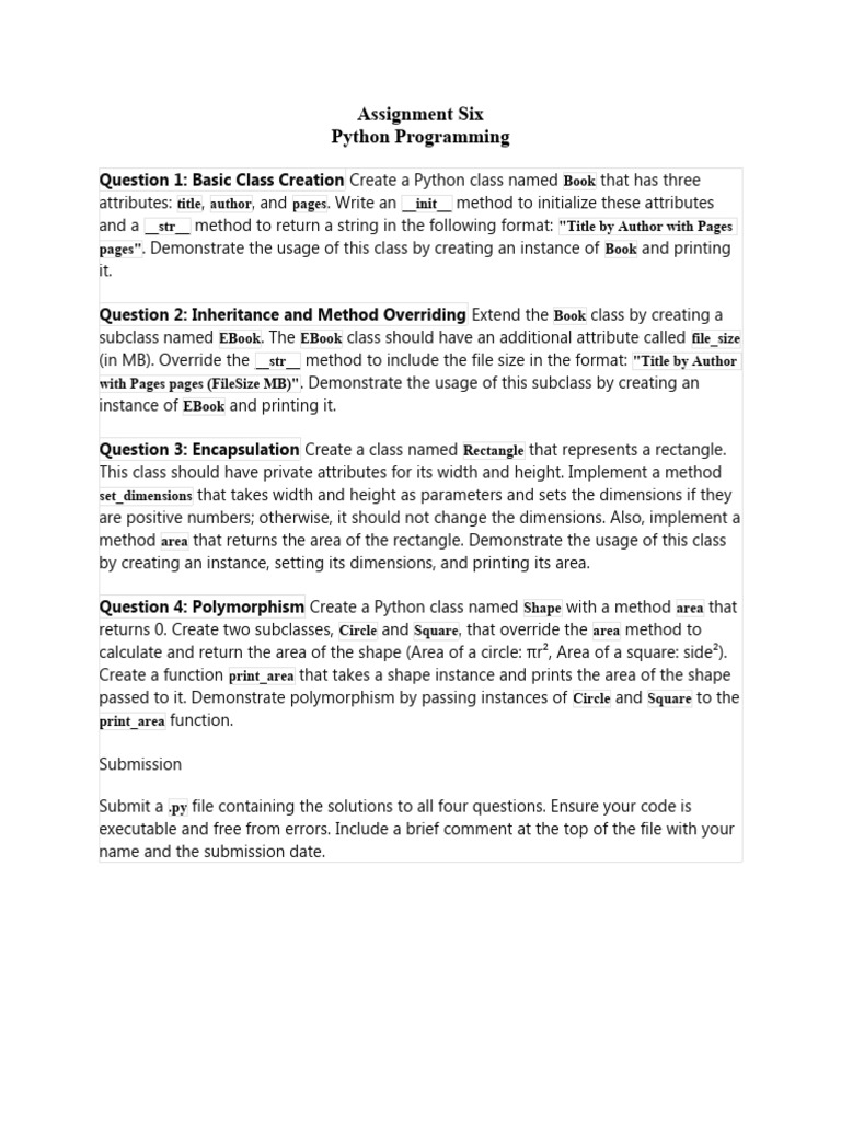 Assignment Six | PDF