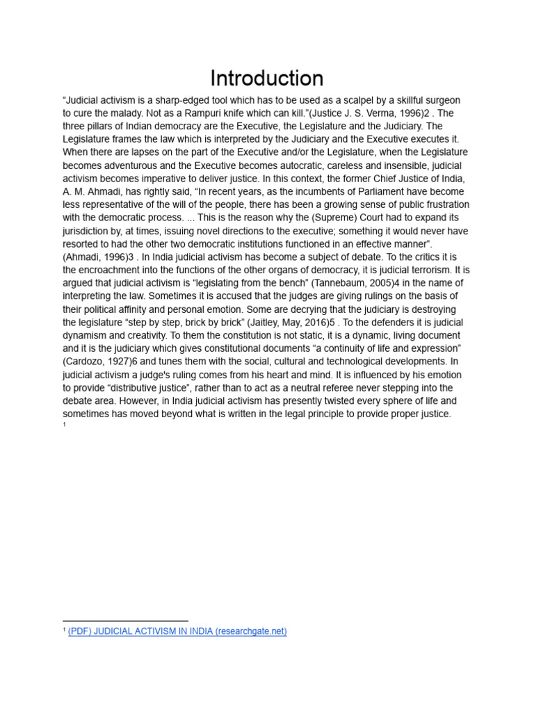 Judicial Activism - Pol. Sci. | PDF | Judiciaries | Supreme Court Of ...