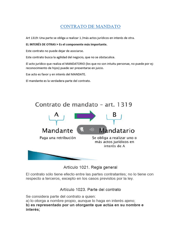 Ejemplo de Contrato de Mandato | PDF | Ley común | Justicia
