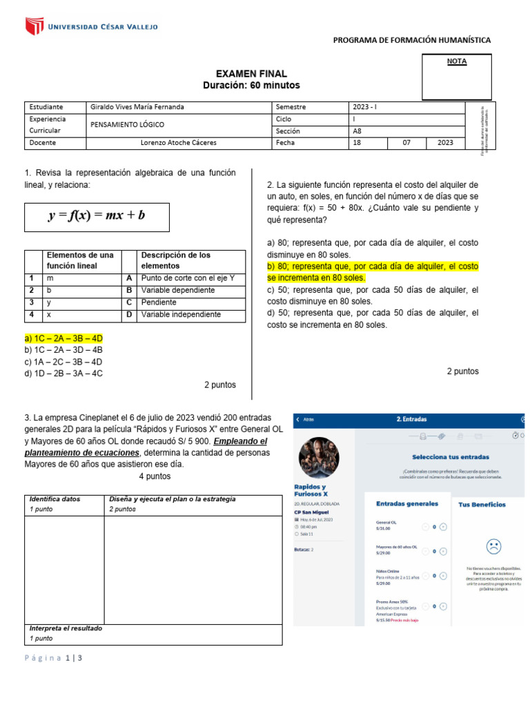 EXAMEN FINAL-2023-I Solucionados | PDF