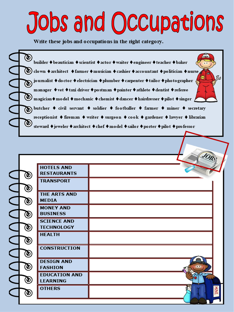 Jobs and Occupations Tests - 69602 | PDF