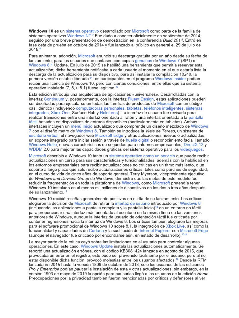 w10 | PDF | Windows 10 | Microsoft