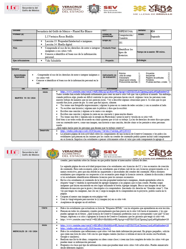 S25 CTRX201 19 A 22 Mzo Planeación-Secundaria | PDF