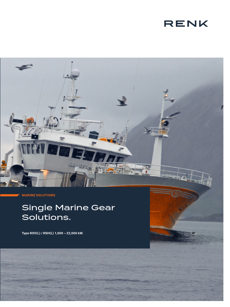 RENK Single Marine Gearbox | PDF | Marine Propulsion | Bearing (Mechanical)
