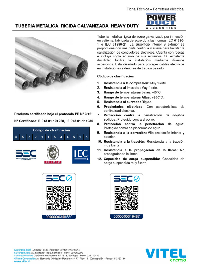 FICHA_RMC | PDF | Tubería (transporte de fluidos) | Materiales