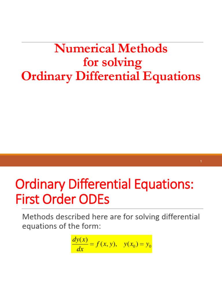 Lec - 7a Euler ODEs | PDF | Ordinary Differential Equation | Subtraction