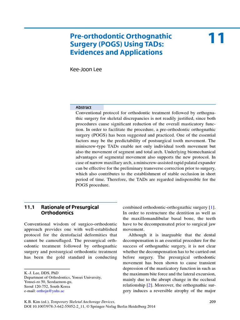 Lee 2014 | PDF | Orthodontics | Surgery