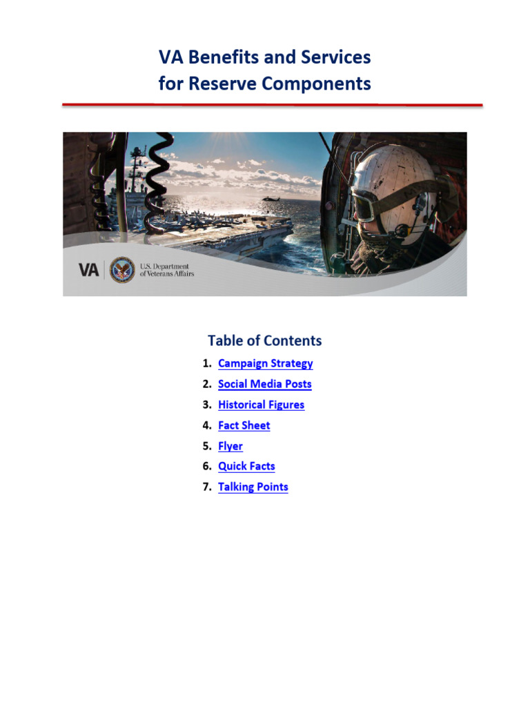 VA Benefits for Reserve Components | PDF