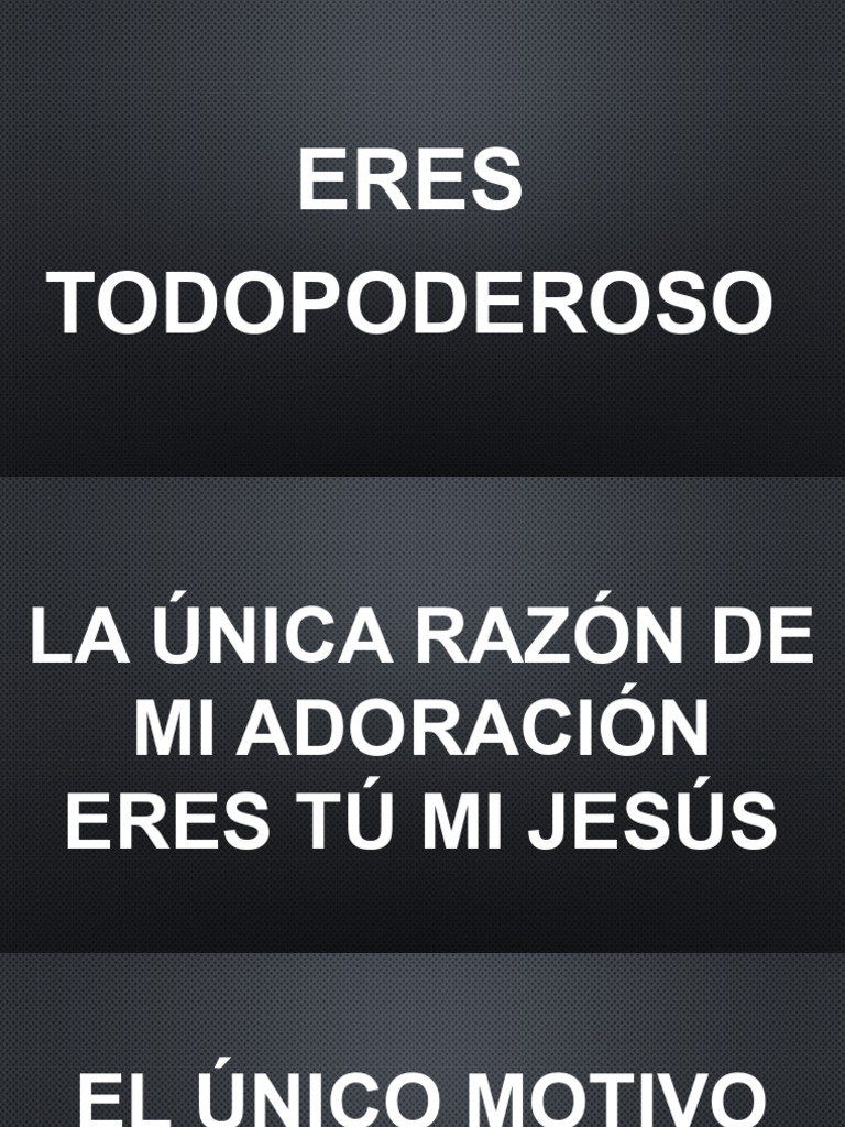 ERES TODOPODEROSO | PDF