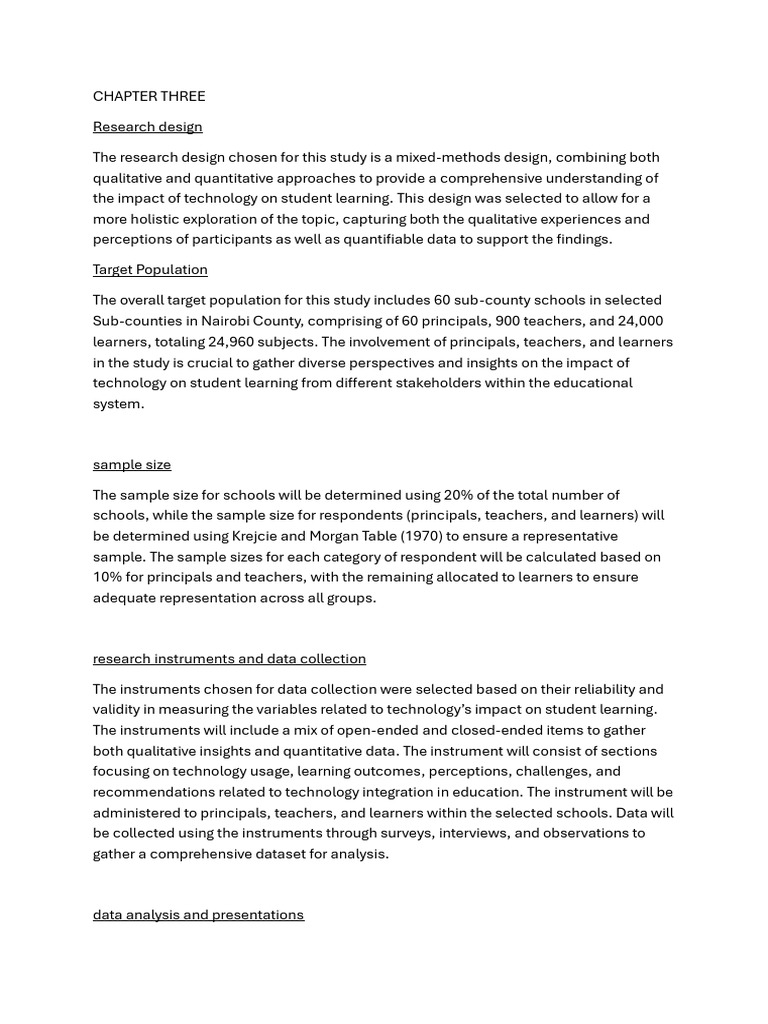 Edu211 Chapter 3 | PDF | Data | Sample Size Determination
