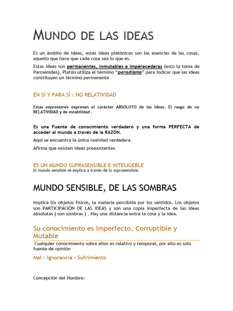 filo mundo de las ideas y aristoteles | PDF | Aristóteles | Conocimiento