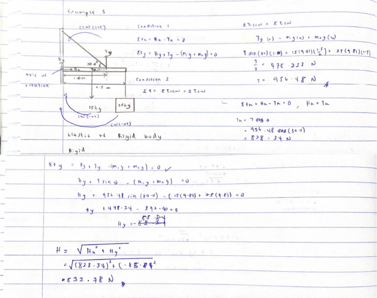 Physics Statics Homework | PDF