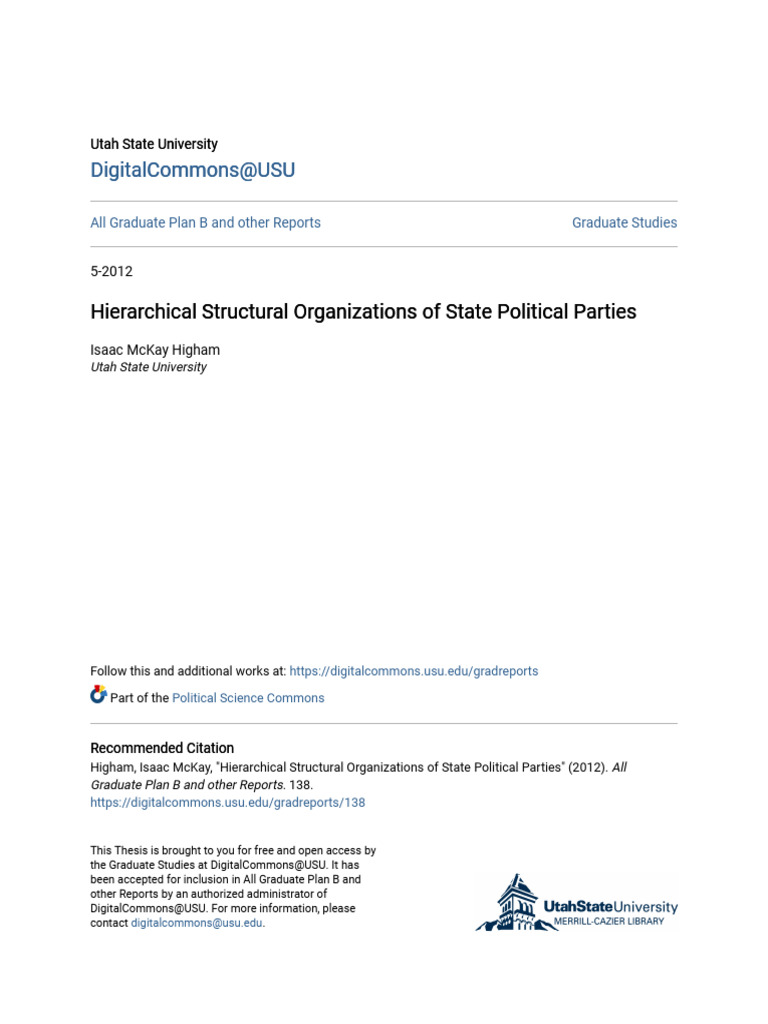 Hierarchical Structural Organizations of State Political Parties ...