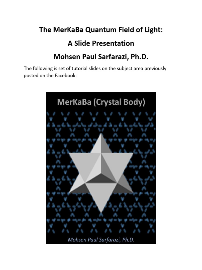 The MerKaBa Quantum Field of Light A Sli | PDF