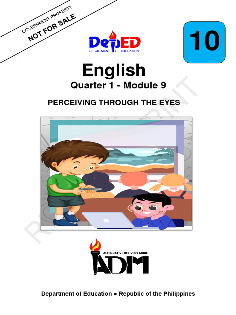 English10 q1 Mod9 Perceivingthroughtheeyes v5 | PDF | Career & Growth | Art