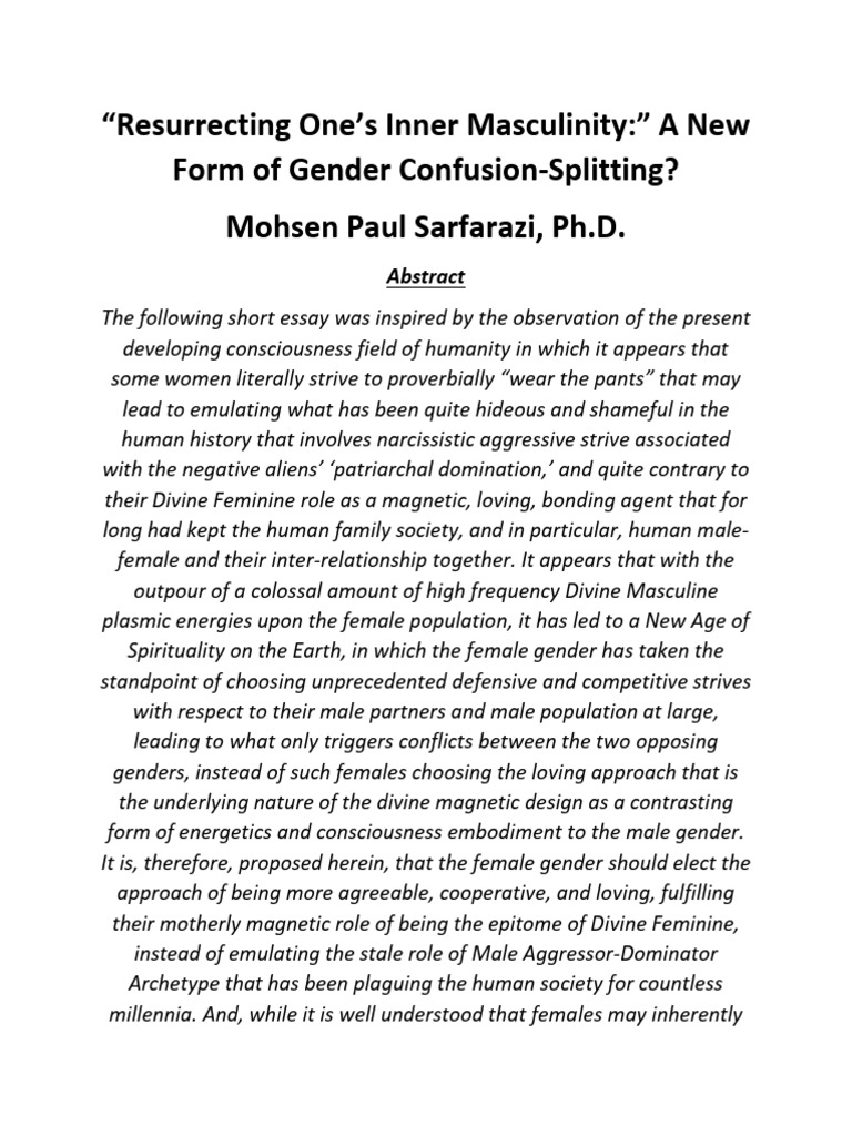 Resurrecting_Ones_Inner_Masculinity_A_N | PDF | Gender | Gender Studies