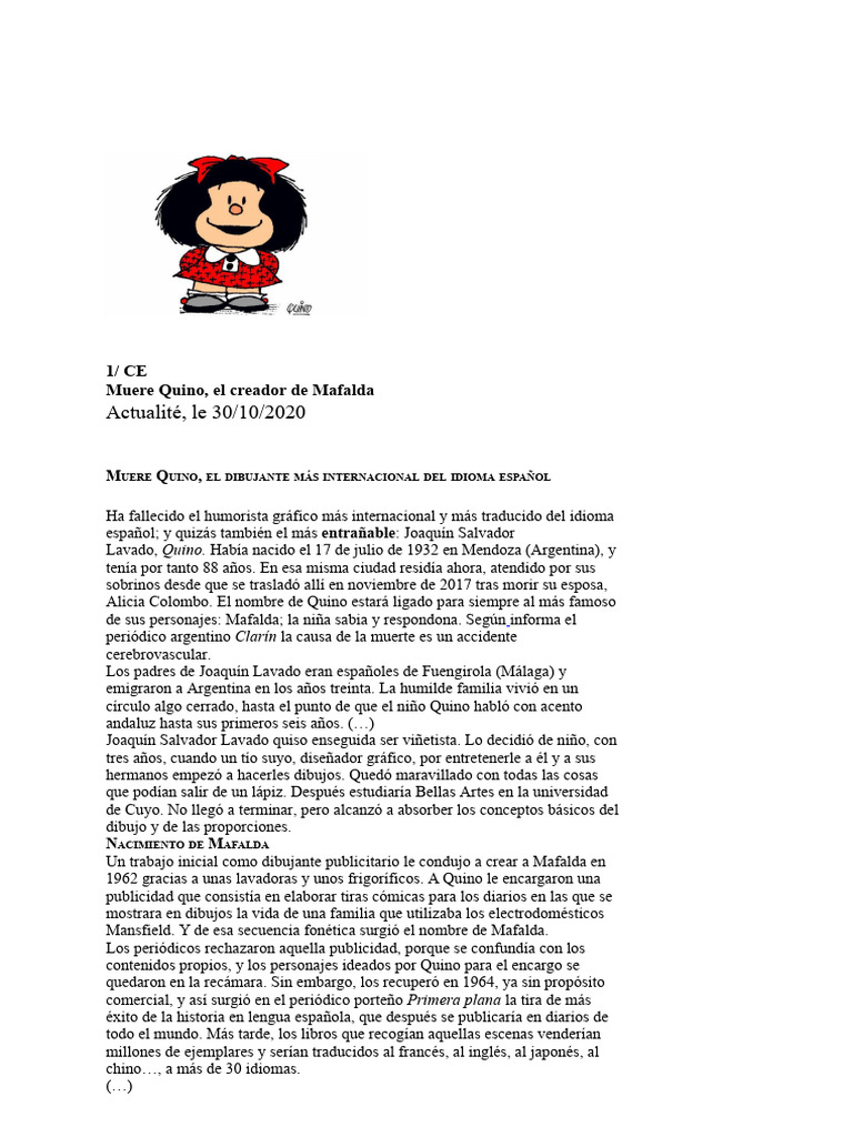 Mafalda | PDF