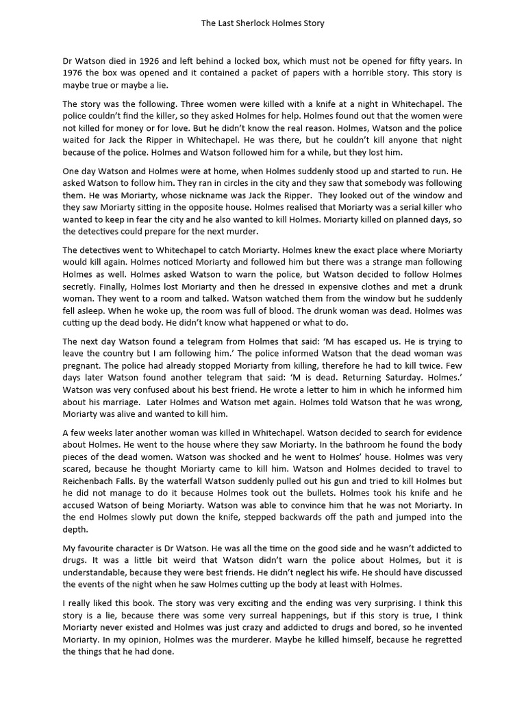 The Last Sherlock Holmes Story | PDF | Sherlock Holmes | Dr. Watson