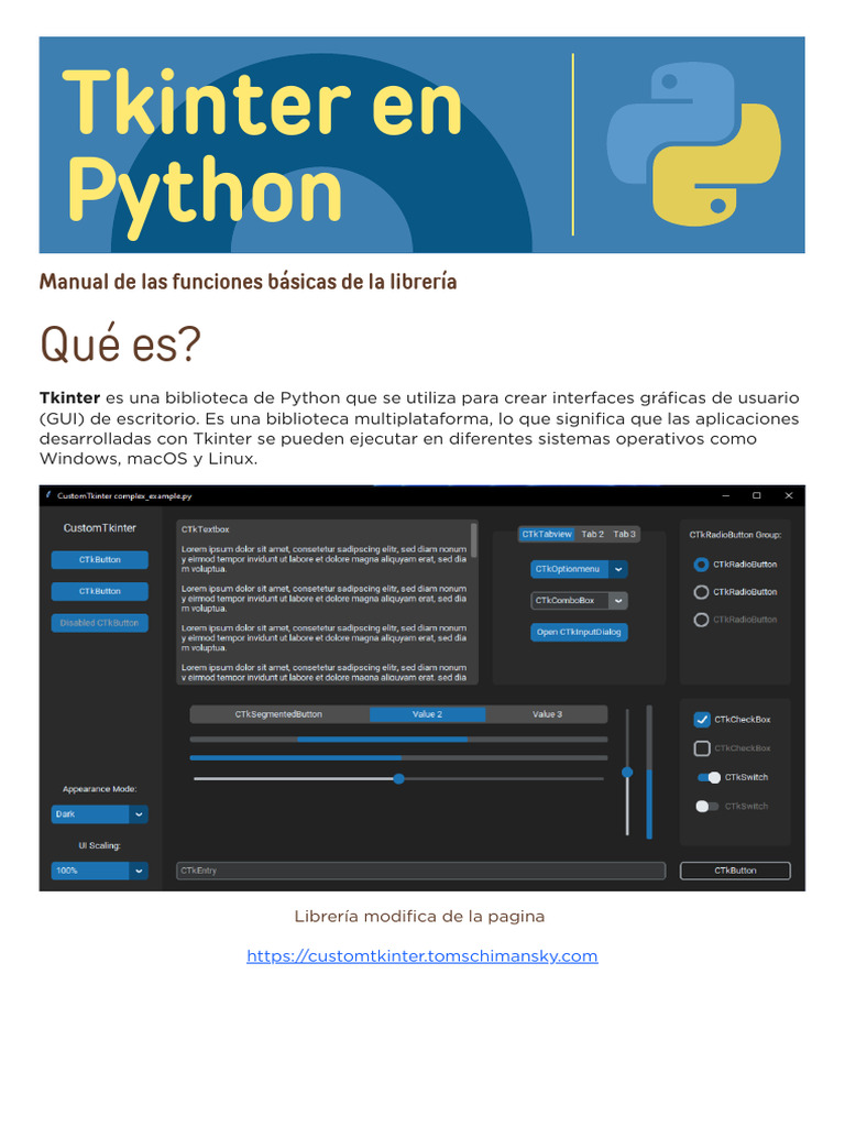TK Inter | PDF | Interfaces gráficas de usuario | Ventana (informática)