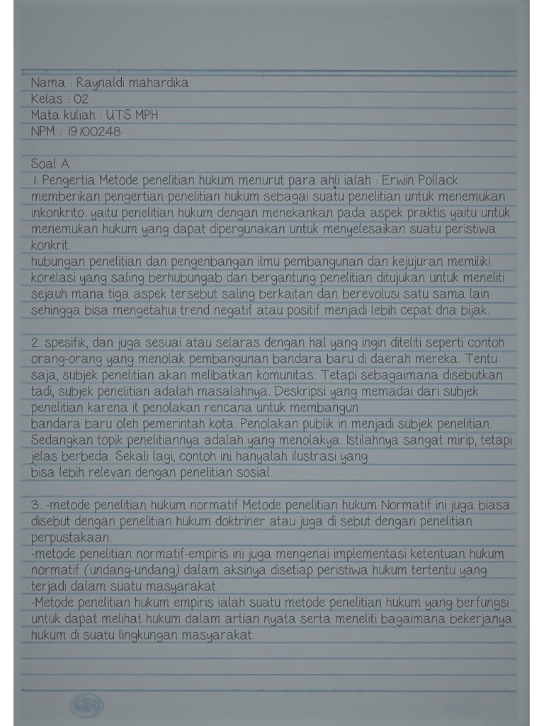 Uts Raynaldi Mahardika MPH 02 | PDF