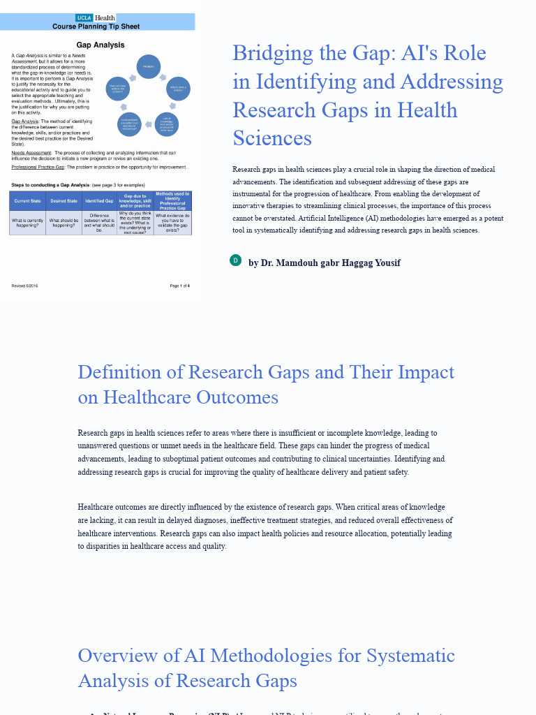 Bridging The Gap AIs Role in Identifying and Addressing Research Gaps ... Bridging The Gap AIs Role in Identifying and Addressing Research Gaps ...