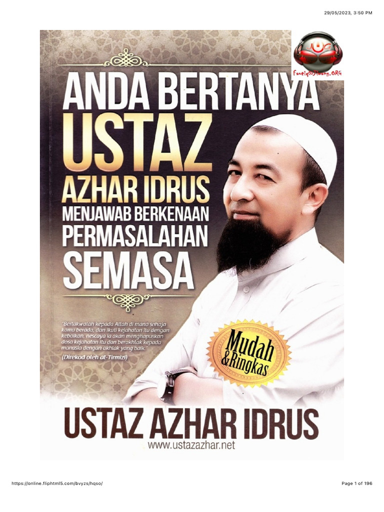 Anda Tanya Ustaz Azhar Idrus Jawab Pdf
