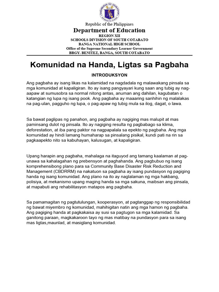 CDRRM Ap Chapter 1-4 | PDF