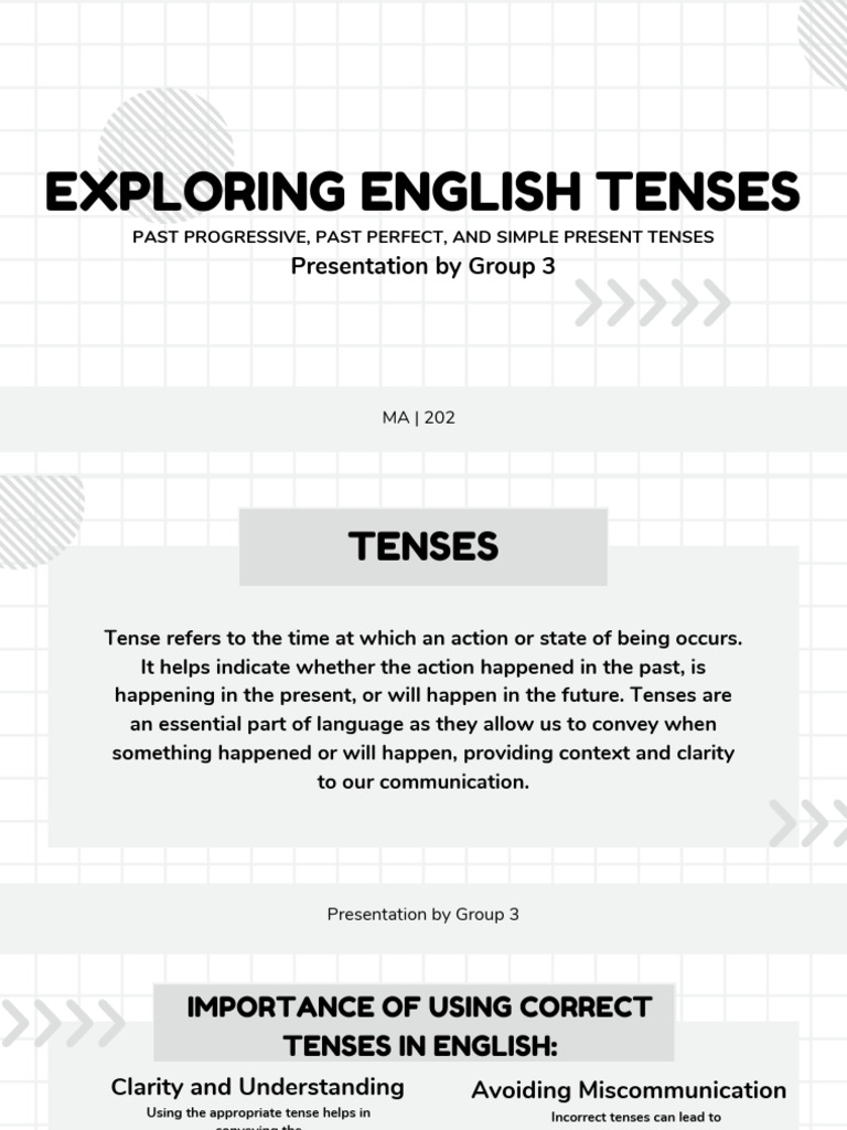 Presentation by Group 3 Toro Fam | PDF | Grammatical Tense | Perfect ...