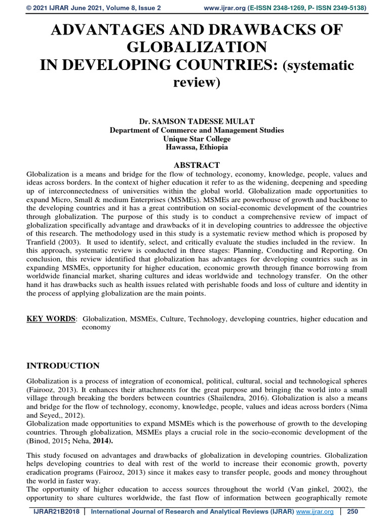 MyArticle Globalization | PDF | Globalization | Developing Country